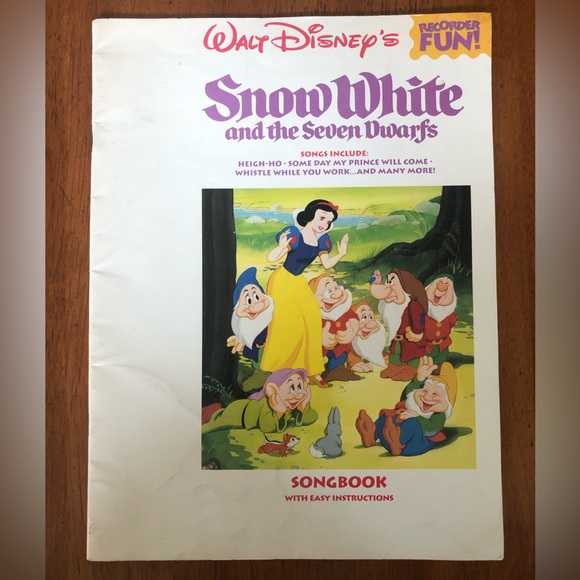 Disney | Other | Recorder Fun Disneys Snow White The Seven Dwarfs ...